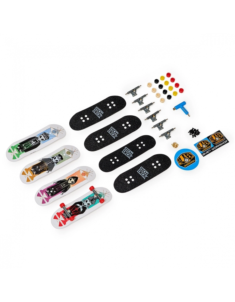 TECH DECK SKATE DE DEDO ULTRA DLX PACK COM 4 SORTIDO